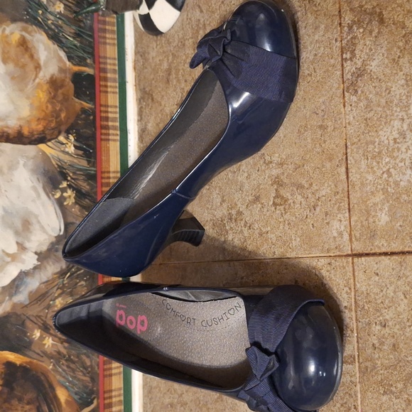pop | Shoes | Pop Navy Womens Pumps With Bow Detail | Poshmark